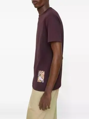 Burberry Check-label Cotton T-shirt - Red