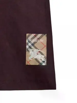 Burberry Check-label Cotton T-shirt - Red