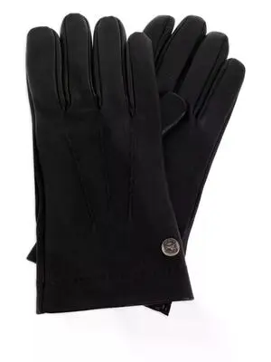 Burberry Topstitch Leather Gloves - Black