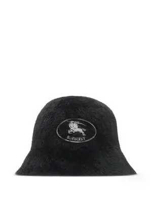 Burberry Equestrian Knight-motif Bucket Hat - Black