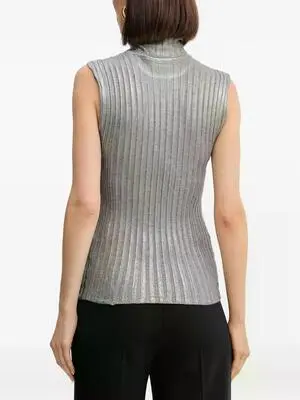 SIMONA CORSELLINI Turtleneck Ribbed Top