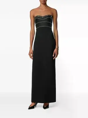 Versace Studded Strapless Maxi Dress