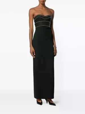 Versace Studded Strapless Maxi Dress