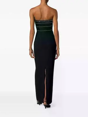 Versace Studded Strapless Maxi Dress