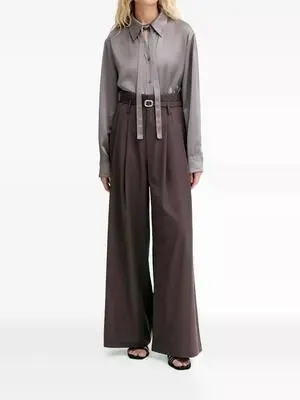 ISABELLE BLANCHE Tie-detail Shirt - Grey