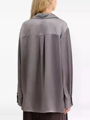 ISABELLE BLANCHE Tie-detail Shirt - Grey