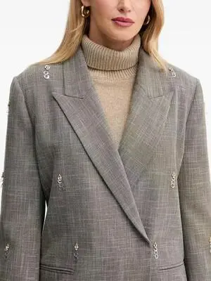 SIMONA CORSELLINI Embellished Blazer With Belt Detail