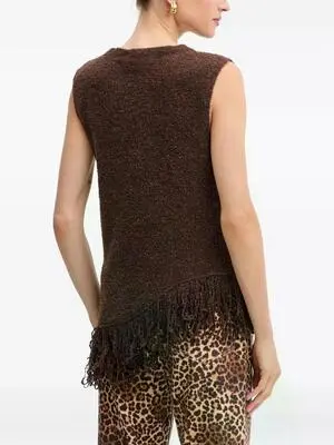 SIMONA CORSELLINI Fringed Knit Vest