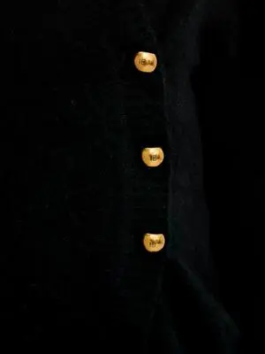 ISABELLE BLANCHE Button-up V-neck Cardigan - Black