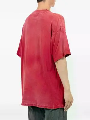 KAMIYA Wolf-print Distressed T-shirt