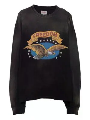KAMIYA Eagle-graphic Long-sleeved Sweatshirt
