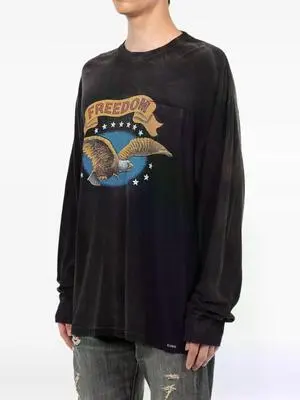 KAMIYA Eagle-graphic Long-sleeved Sweatshirt