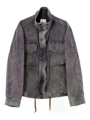 KAMIYA Flap-pocket Denim Jacket - Grey
