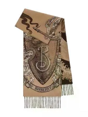 Burberry Jacquard Cashmere Scarf - Neutrals