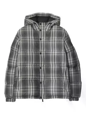 Burberry Check Puffer Jacket - Grey