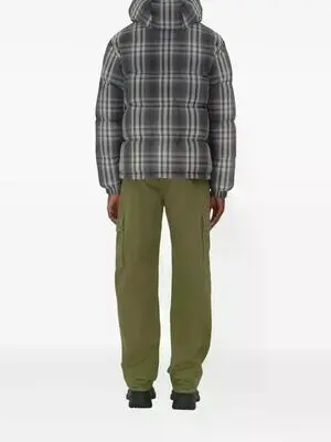 Burberry Check Puffer Jacket - Grey