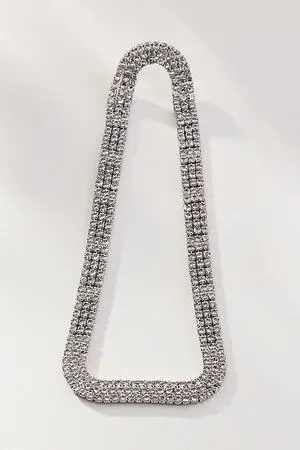 Anthropologie Crystal Oval Earrings