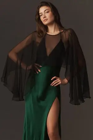 GEISHA DESIGNS High-low Sheer Cape