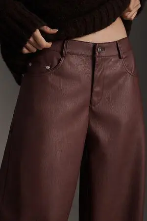 PILCRO Faux Leather Balloon Pants