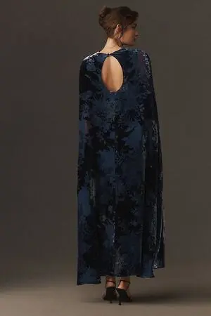 Bhldn Velvet Caped Mini Dress