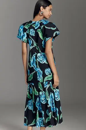 DE LORETA Short-sleeve Maxi Dress
