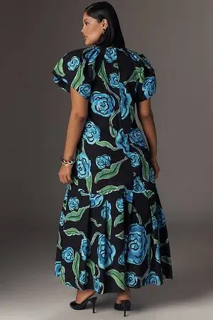 DE LORETA Short-sleeve Maxi Dress