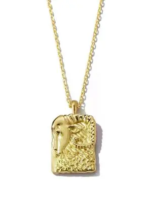 David Webb 18k Yellow Aries Pendant Necklace - Gold