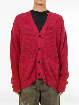 KAMIYA Frayed Pocket Cardigan