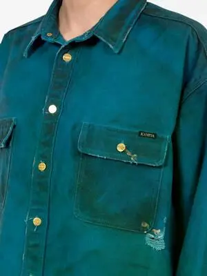 KAMIYA Distressed Pocket Shirt - Blue