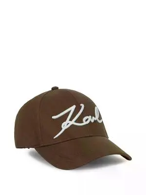 Karl Lagerfeld Signature Baseball Cap - Brown