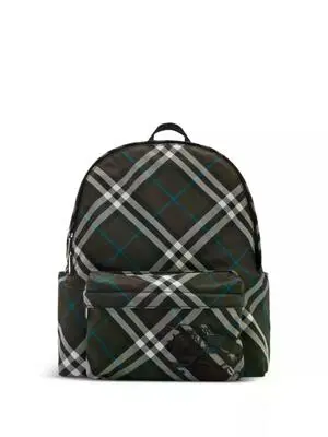 Burberry Check-print Backpack - Brown