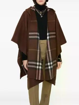 Burberry Hooded Checked Cape