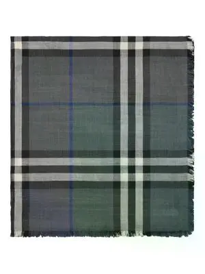 Burberry Checked Frayed Scarf