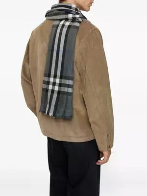 Burberry Checked Frayed Scarf