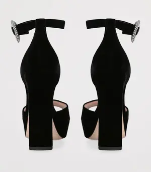 ROGER VIVIER Velvet Platform Sandals
