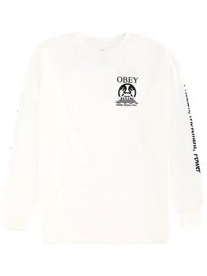 Obey Long Sleeve "precision" T-shirt - White