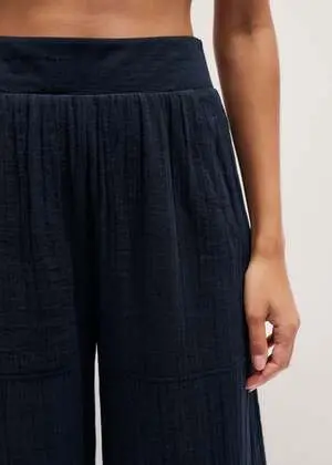ME+EM Wide-leg Trouser - Navy