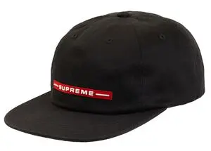 Supreme Raised Logo 6-panel Cap - Black