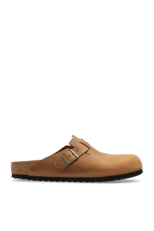 BIRKENSTOCK Boston Bs Suede Leather Sliders