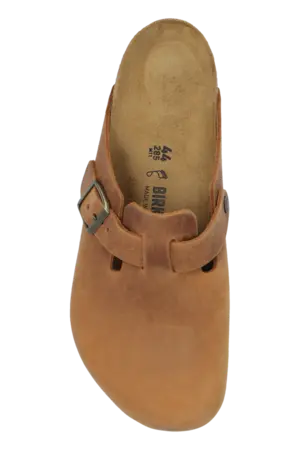 BIRKENSTOCK Boston Bs Suede Leather Sliders