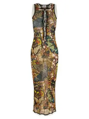 Jean Paul Gaultier The Yellow Butterfly" Re-edition Midi Dress - Multicolor