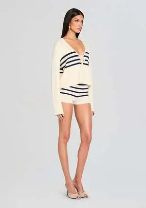 SEROYA Chrys Sweater - Eggshell/navy