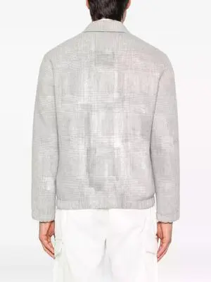 Eleventy Checked Zip-up Bomber Jacket
