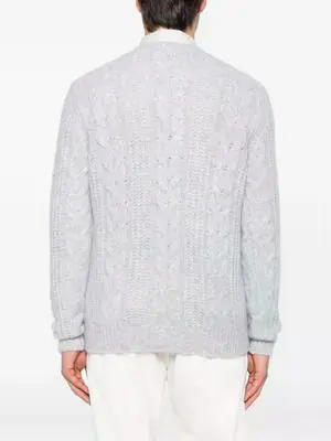 Eleventy Cable-knit Crew-neck Sweater
