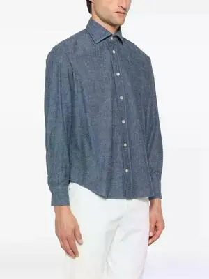 Eleventy Button-down Denim Shirt