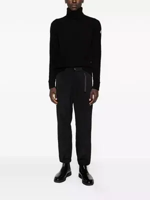 Moncler Turtleneck Long-sleeve Sweater With Logo Patch