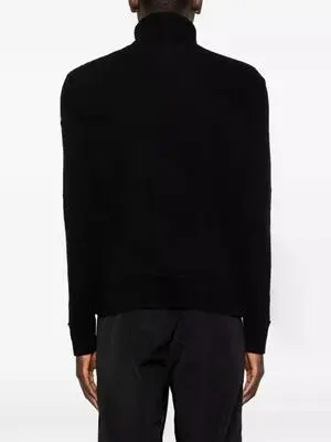 Moncler Turtleneck Long-sleeve Sweater With Logo Patch