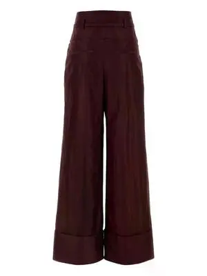 Fendi Taffeta-buckle Trousers