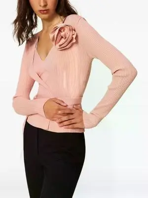 TWINSET Brooch Knit Top - Pink