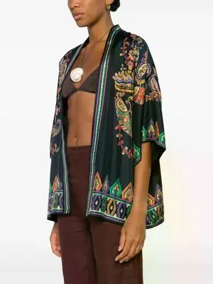 Etro Paisley Trimmed Jacket - Blue